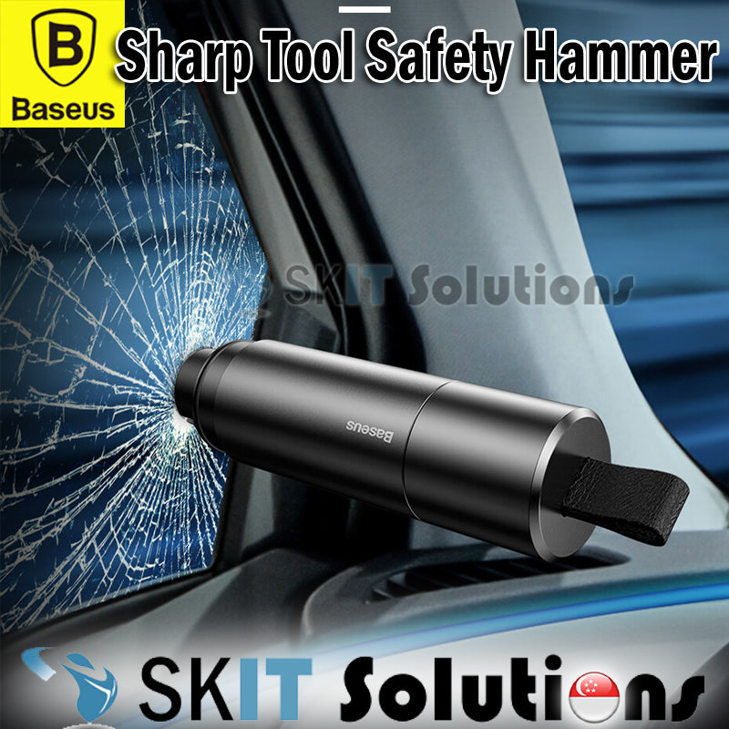 Baseus Sharp Tool Safety Hammer Window Breaking Safety Belt Cutting Ca – SK I.T. Solutions