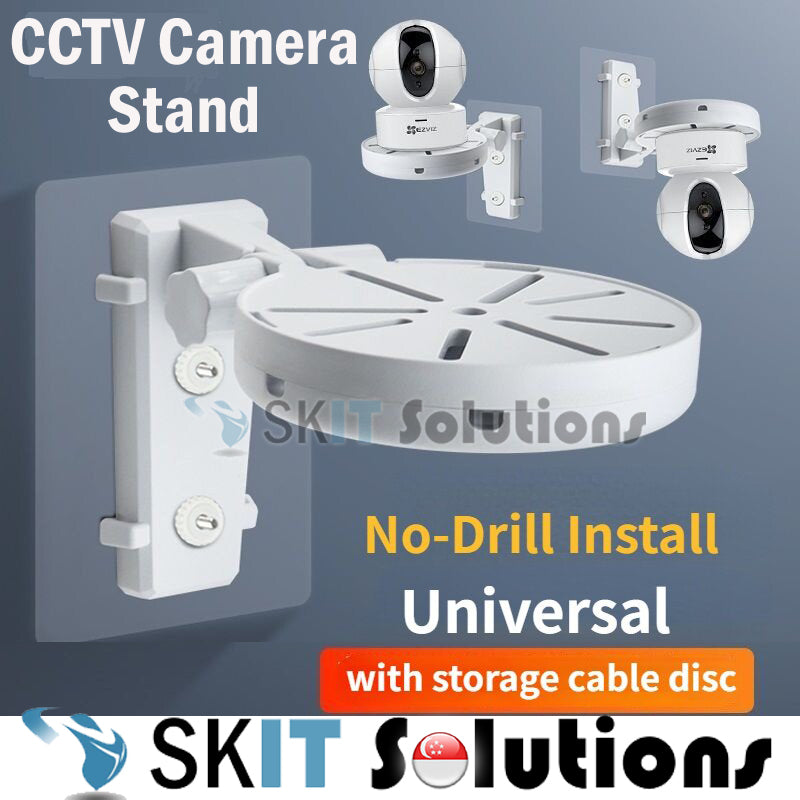 No-Drill Wall/Ceiling Mount CCTV Stand Holder Various Camera Home Mon ...