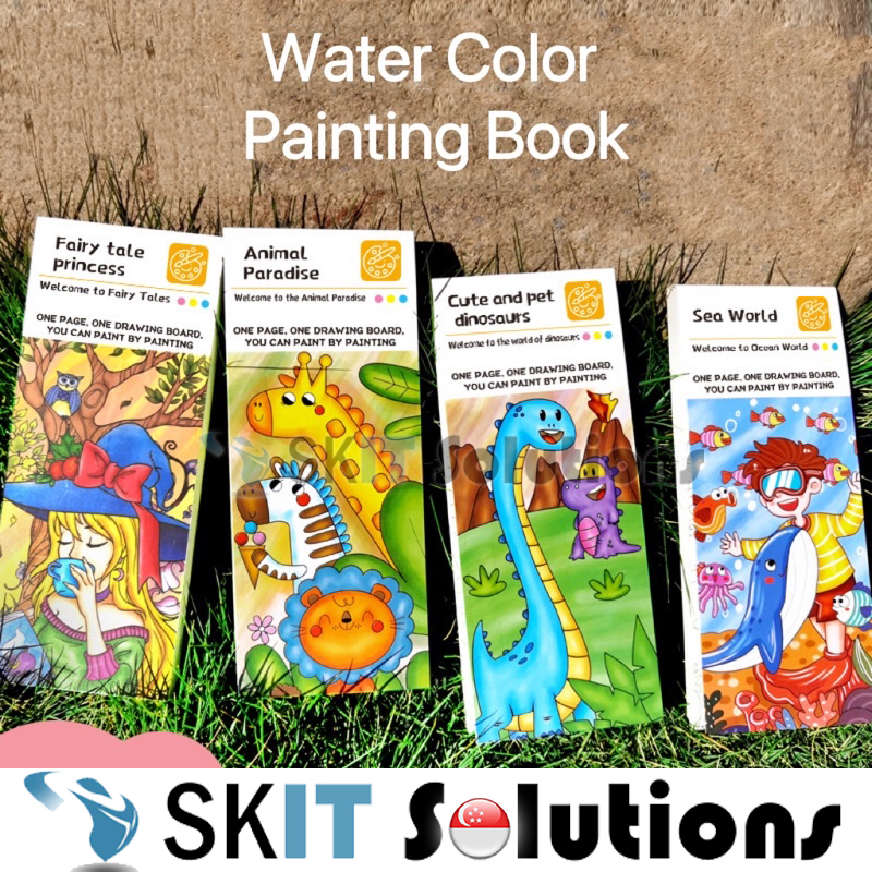 Pocket Water Color Painting Book 20 Picture Creative Paint Kit Pocket ...