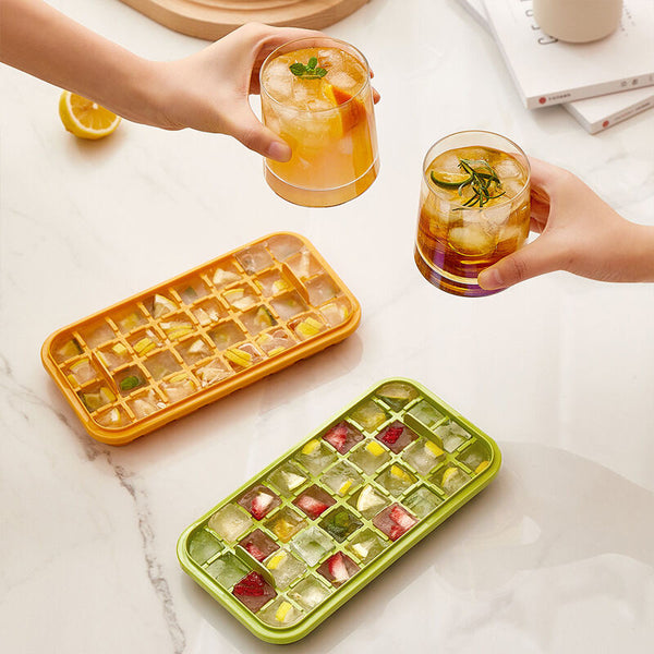 Ice Making Box Ice Cube Maker Tray Ice-Making Mould Storage Box Tool G ...