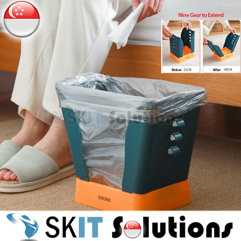 Nordic Style Foldable Trash Can Adjustable Capacity Trash Bin Storage ...