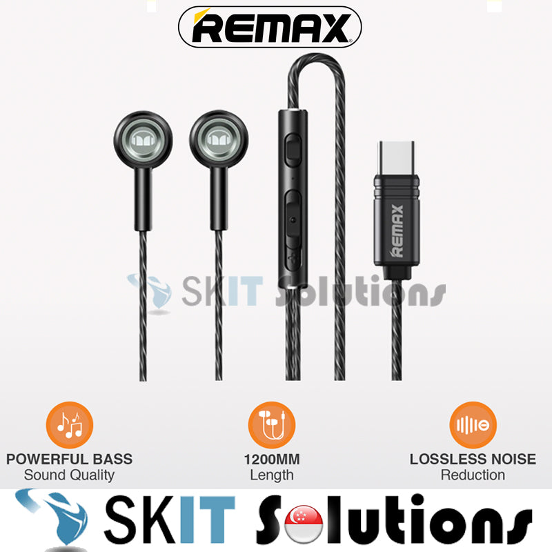【SKIT SG】Remax RM-598a MONSTER Series Powerful Bass Type-C Metal Wired ...
