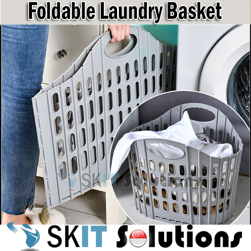 Foldable Laundry Basket / Space Saving Clothes Storage Bag Shelves / T ...